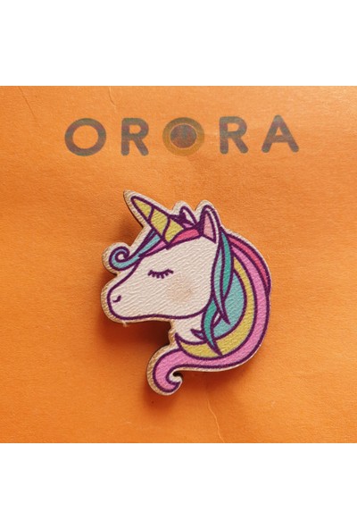 Ororabutik Unicorn Ahşap Broş -Rozet 2-3cm Ororabutik Unicorn Ahşap Broş -Rozet 2-3cm