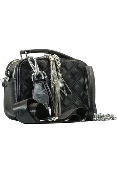 Duygushoesbag Kadın El ve Omuz Çantası Küçük Boy Iki Bölmeli Kapitone Desenli Duygushoesbag Kadın El ve Omuz Çantası Küçük Boy Iki Bölmeli Kapitone Desenli