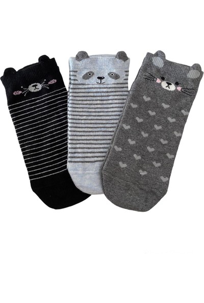 Akal Store Pamuklu Desenli Patik Unisex Çocuk Çorap 3'lü Akal Store Pamuklu Desenli Patik Unisex Çocuk Çorap 3'lü