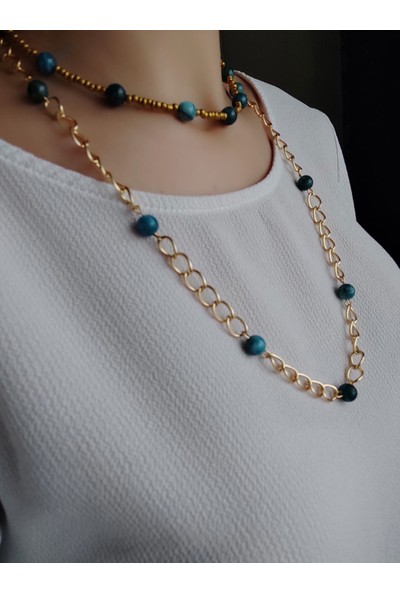 Amabel Taşlı Zincir Kolye Amabel Taşlı Zincir Kolye