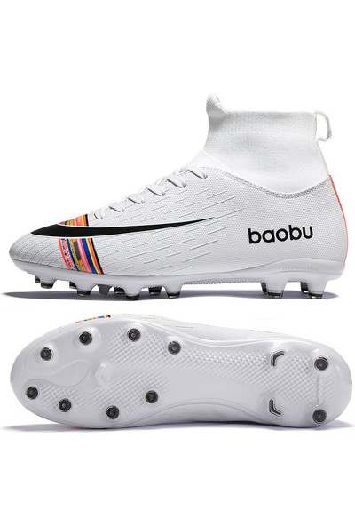 Pinellia Flowers Uzun Çivili Erkek Yüksek Top Futbol Ayakkabısı (Yurt Dışından)