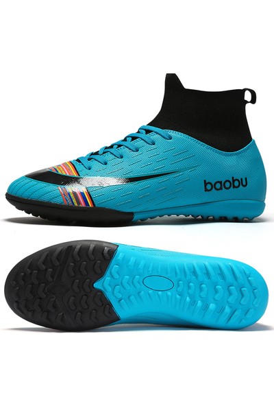 Pinellia Flowers Uzun Çivili Erkek Yüksek Top Futbol Ayakkabısı (Yurt Dışından)