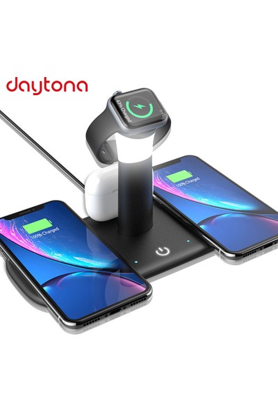 Daytona BW02 Apple Kablosuz Wireless Hızlı Şarj Standı Iwatch Airpods iPhone 11 11 Pro 12 12 Pro 13 13 Pro Xs Xr 8 Samsung Uyumlu-Siyah Daytona BW02 Apple Kablosuz Wireless Hızlı Şarj Standı Iwatch Airpods iPhone 11 11 Pro 12 12 Pro 13 13 Pro Xs Xr 8 Samsung Uyumlu-Siyah
