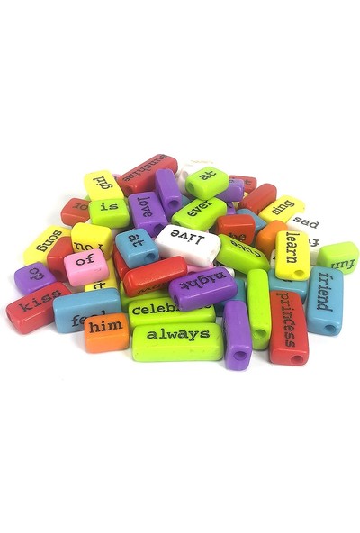 100 gr - Plastik Harf Boncuk 100 gr - Plastik Harf Boncuk