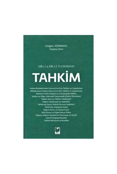 Milli ve Milletlerarası Tahkim - Doğan Ağırman