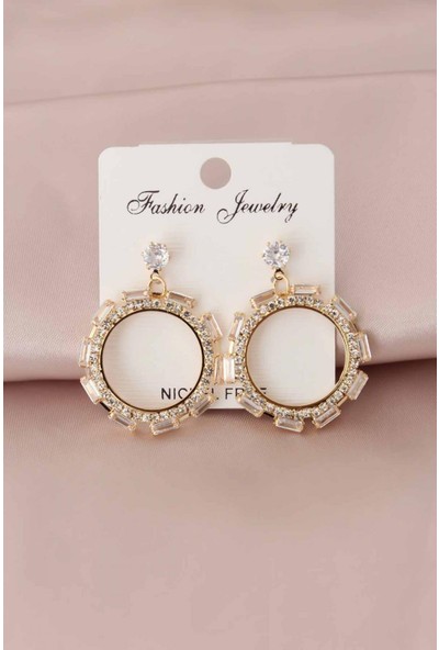 Clariss Zirkon Taşlı Halka Kadın Küpe