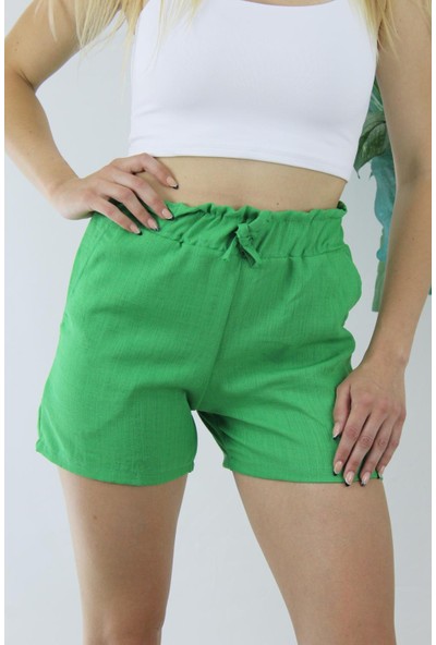 Depoxml Keten Şort Yeşil - 1294.80 Depoxml Keten Şort Yeşil - 1294.80