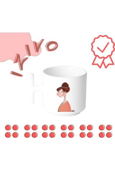 Izıvo Tekli Özel Tasarım Kulplu Fincan