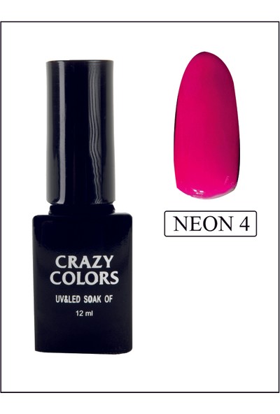Crazy Color Crazy Colors Uv LED Kalıcı Oje 12 ml No:neon4