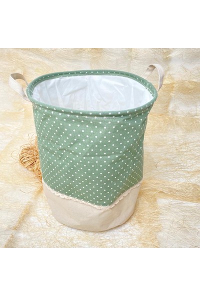 Bon Chic Baby Ekolojik Organizer Yeşil Keten Sepet Bon Chic Baby Ekolojik Organizer Yeşil Keten Sepet