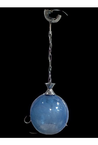 Yağcıoğlu Mavi Patlatma Camlı Avize