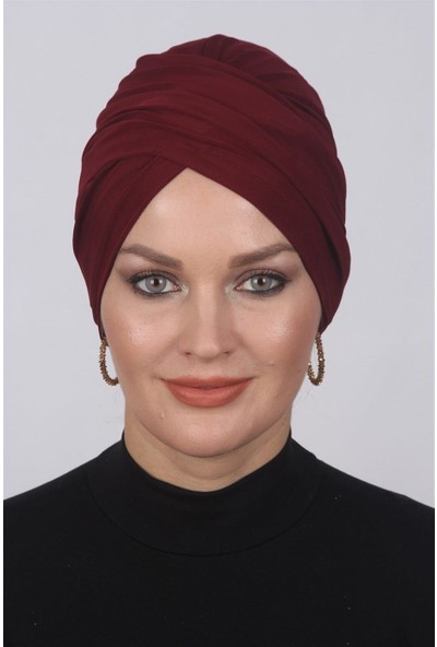 Moda Çizgi Çapraz Bone Bordo Moda Çizgi Çapraz Bone Bordo