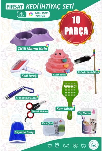 Ast Gross Pet Fırsat Kedi Ihtiyaç Seti Çiftli Mama Kabı Kedi Tarağı Kedi Lazer Kaşınma Tarağı Kedi Çimi Yaş Mama 3 Katlı Kedi Oyuncağı Ast Gross Pet Fırsat Kedi Ihtiyaç Seti Çiftli Mama Kabı Kedi Tarağı Kedi Lazer Kaşınma Tarağı Kedi Çimi Yaş Mama 3 Katlı Kedi Oyuncağı