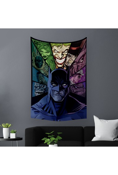 Batman Dc Duvar Örtüsü Halısı 140 x 100 CM-70X100 cm Batman Dc Duvar Örtüsü Halısı 140 x 100 CM-70X100 cm
