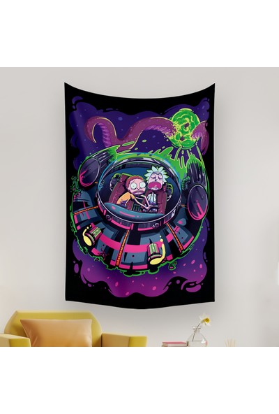 Rick And Morty Duvar Örtüsü Halısı 140 x 100 CM-70X100 cm Rick And Morty Duvar Örtüsü Halısı 140 x 100 CM-70X100 cm