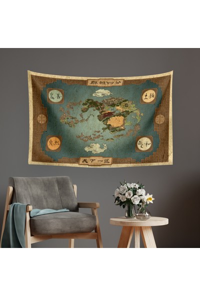 Avatar Son Hava Bükücü Duvar Örtüsü Halısı 140 x 100 CM-70X100 cm Avatar Son Hava Bükücü Duvar Örtüsü Halısı 140 x 100 CM-70X100 cm