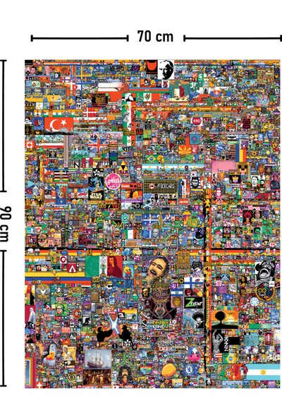RPLACE2022 Reddit Nft Temalı Duvar Örtüsü Halısı 70X90 cm