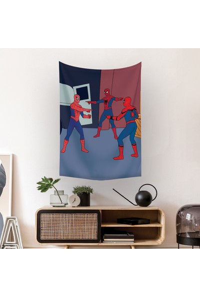 Spiderman Çizgi Roman Comic Duvar Örtüsü Halısı 70X90 cm