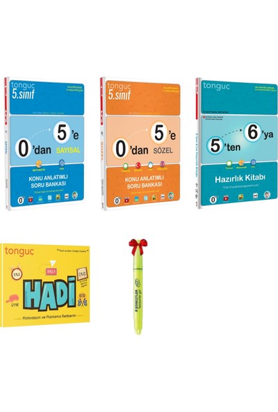Tonguç Yayınları Tonguç 0'dan 5'e Sayısal Sözel,5'den 6'ya Hazırlık ve Hadi Planlama