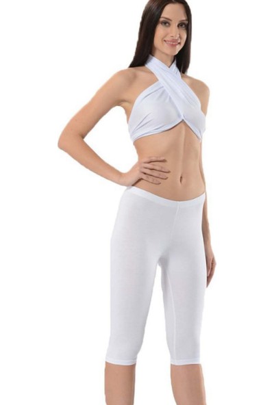 Mary Lüx Kadın Beyaz 312 Viskon Kapri Tayt Mary Lüx Kadın Beyaz 312 Viskon Kapri Tayt