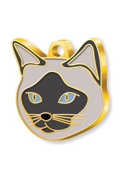 Kobal Business Altın Kaplama Siyam Kedisi Kedi Künyesi Kobal Business Altın Kaplama Siyam Kedisi Kedi Künyesi