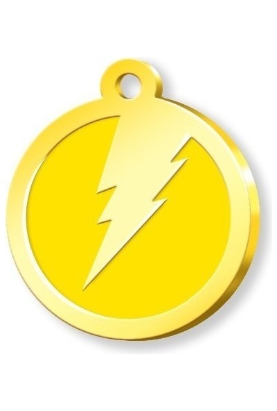 Kobal Business Altın Kaplama Şimşekli Künye - Sarı Kobal Business Altın Kaplama Şimşekli Künye - Sarı