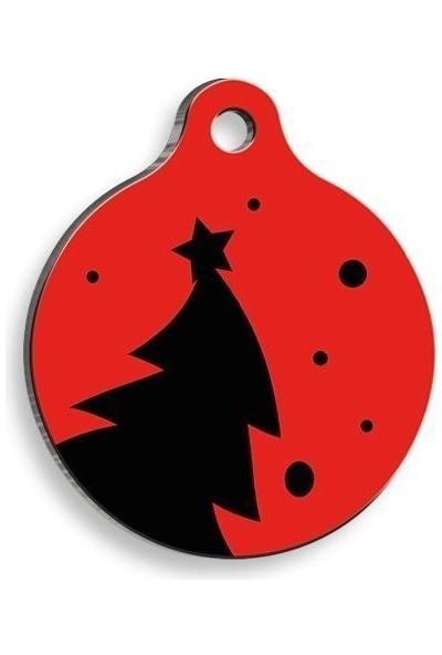 Kobal Business Christmas Serisi Comic Tree Yuvarlak Kedi ve Köpek Künyesi