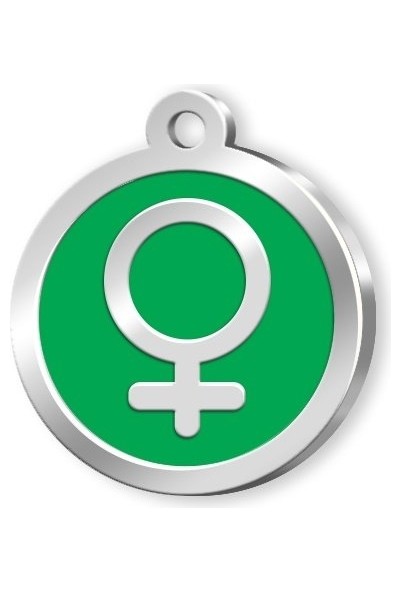 Kobal Business Mineli Kadın Sembol Desenli Künye Yeşil