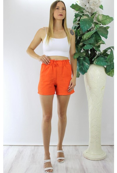 Keten Şort Turuncu - 1294.80