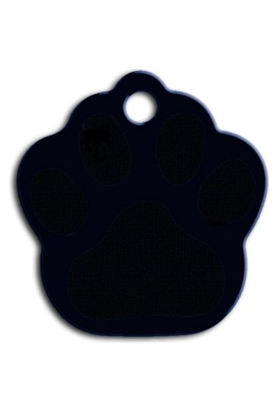 Kobal Business Küçük Pati Kedi ve Köpek Künyesi Siyah