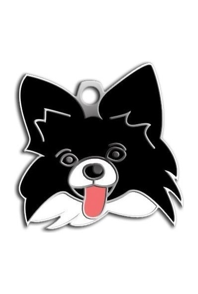 Kobal Business Papillon Köpek Künyesi (Siyahbeyaz)