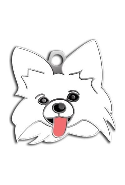 Kobal Business Papillon Köpek Künyesi (Beyaz)