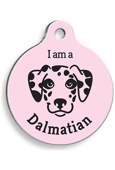 Kobal Business Pembe Dalmaçyalı Yuvarlak Köpek Künyesi Kobal Business Pembe Dalmaçyalı Yuvarlak Köpek Künyesi