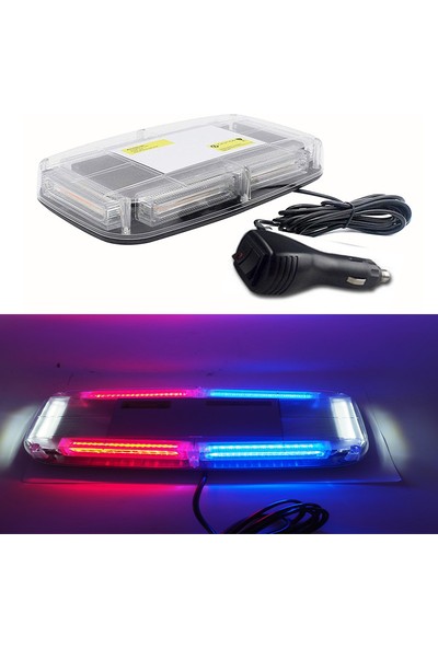 Space Çakarlı Tepe Lambası Mıknatıslı Kırmızı-Beyaz-Mavi 24 W 12-24 V Space Çakarlı Tepe Lambası Mıknatıslı Kırmızı-Beyaz-Mavi 24 W 12-24 V