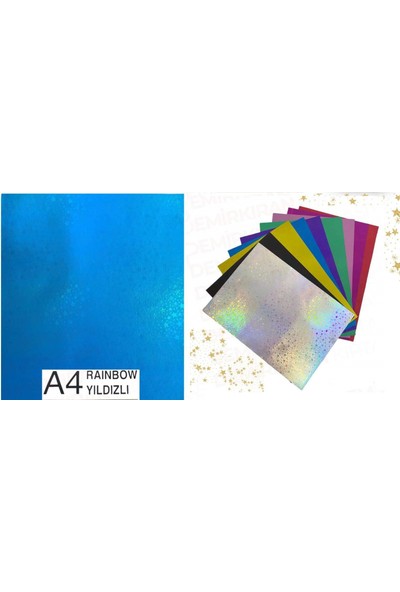 Cmk A4 Rainbow Yıldızlı 10 Renk Elişi Kağıdı10'lu Paket