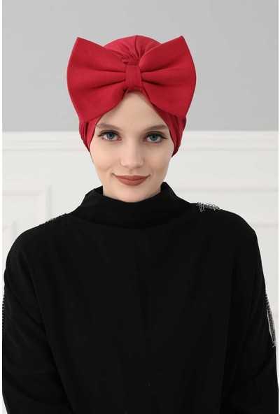 Moda Çizgi Dev Fiyonklu Bone Bordo Moda Çizgi Dev Fiyonklu Bone Bordo