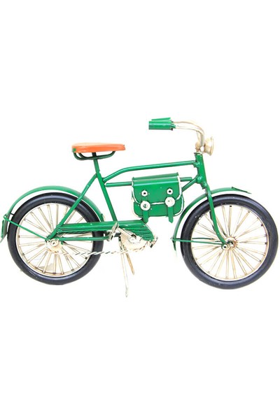 El Yapımı Çantalı Metal Bisiklet Maketi
