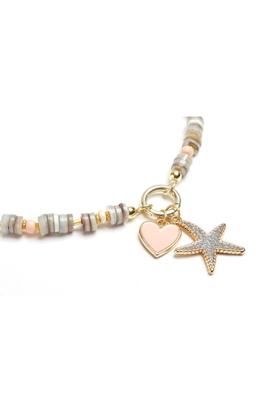 Gri Sedef Deniz Yıldızı Uçlu Kolye Gri Sedef Deniz Yıldızı Uçlu Kolye