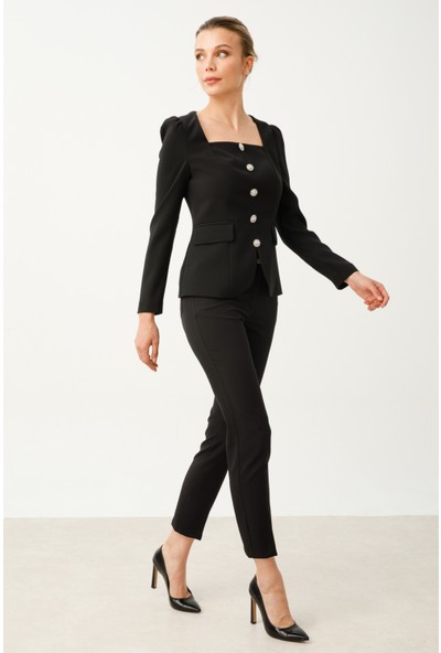 Ekol Süs Düğmeli Takım Ceket