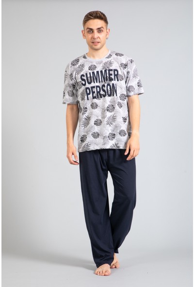 Tampap Erkek Kısa Kollu Pijama Takımı Desenli Tampap 0521 Tampap Erkek Kısa Kollu Pijama Takımı Desenli Tampap 0521