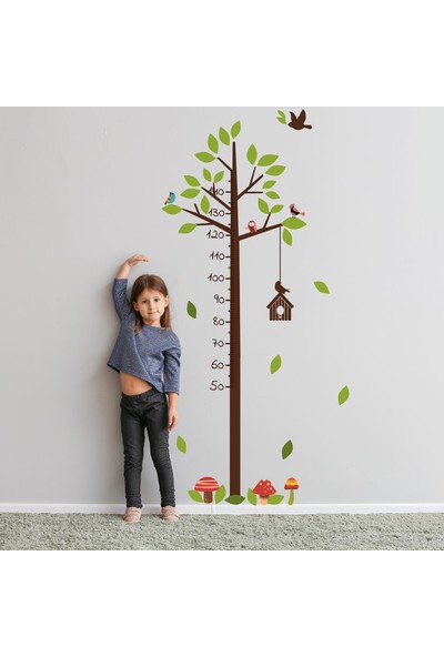 Lismo Kids Sevimli Ağaç Boy Ölçer Duvar Sticker