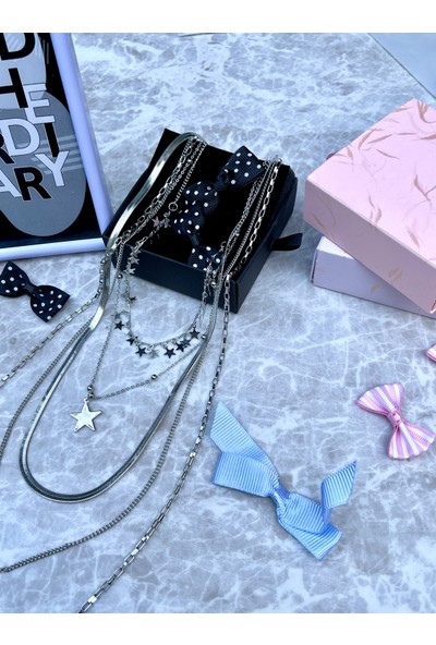 Spotex Kadın Çoklu Desenli Kombin Kolye Spotex Kadın Çoklu Desenli Kombin Kolye