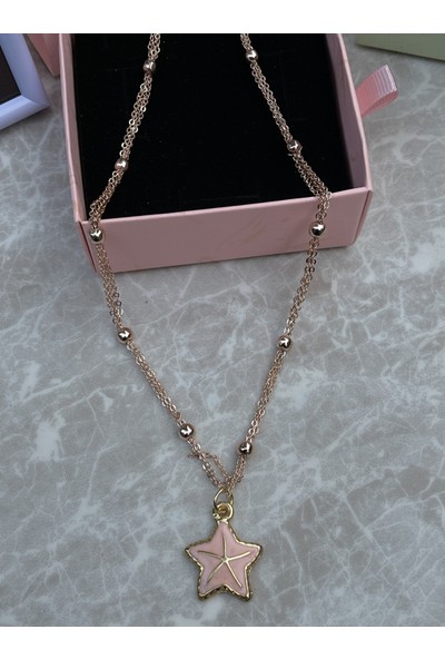 Spotex Kadın Rose Gold Deniz Yıldızı Kolye