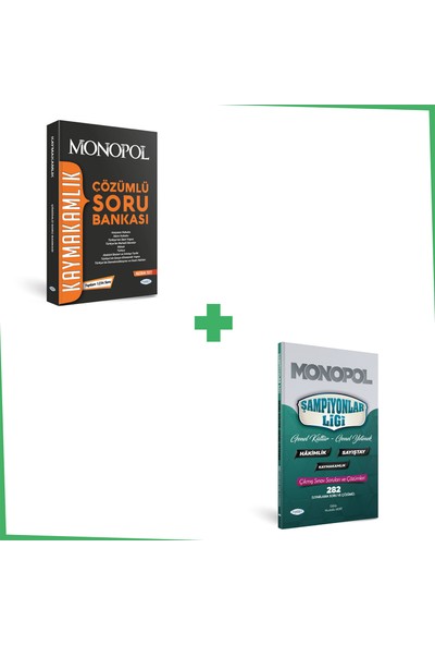 Monopol Yayınları Kaymakamlık Çözümlü Soru Bankası 2. Baskı ve Şampiyonlar Ligi Monopol Yayınları Kaymakamlık Çözümlü Soru Bankası 2. Baskı ve Şampiyonlar Ligi