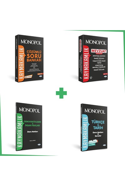 Monopol Yayınları Kaymakamlık Mevzuat-Türkçe ve Tarih Ders Notları Sorular- Demokratikleşme ve Insan Hakları Ders Notları- Kaymakamlık Çözümlü Soru Bankası 2. Baskı Monopol Yayınları Kaymakamlık Mevzuat-Türkçe ve Tarih Ders Notları Sorular- Demokratikleşme ve Insan Hakları Ders Notları- Kaymakamlık Çözümlü Soru Bankası 2. Baskı