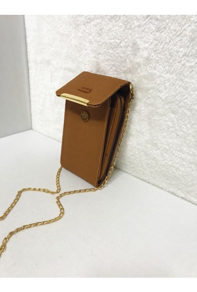 David Polo Davit Polo Taba Gold Tokalı Zincirli Omuz Askılı Çanta Cüzdan Tek Fermuarlı Zincirli Cüzdan