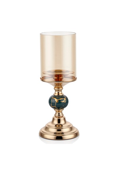 La Medore Gold Laila Govdesi Tek Green Toplu Kucuk Boy Mumluk 12X12X29 cm