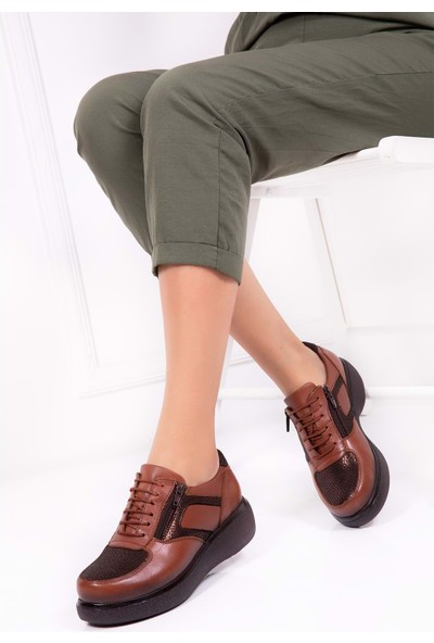 Gondol Hakiki Deri Anatomik Ayakkabı Taba 36 ELNR.5013 Gondol Hakiki Deri Anatomik Ayakkabı Taba 36 ELNR.5013