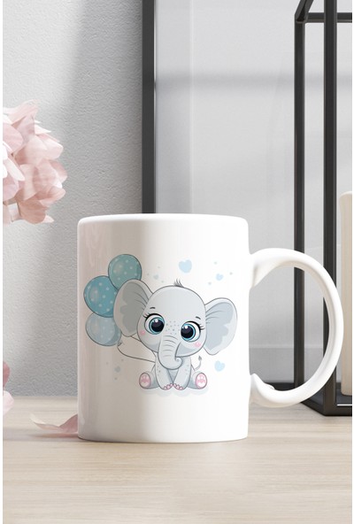 Fil Tasarımlı Kupa Bardak