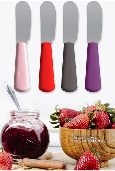 Anadolu Saray Çarşısı 6'lı Plastik Saplı Mini Reçel ve Tereyağı Bıçağı Spatula Seti Nutella Kahvaltı Bıçağı Anadolu Saray Çarşısı 6'lı Plastik Saplı Mini Reçel ve Tereyağı Bıçağı Spatula Seti Nutella Kahvaltı Bıçağı